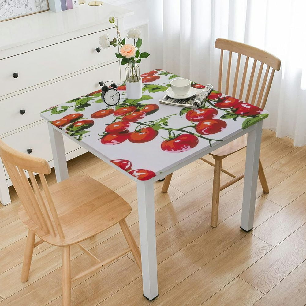 HAOXIT Fitted Elastic No-Slip Fit Table Cover with Soft Flannel Backing ...