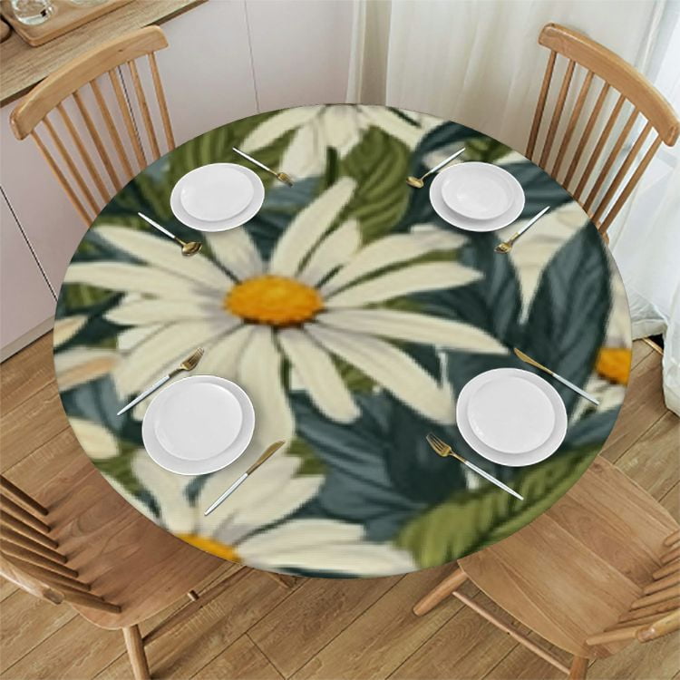 HAOXIT Flag Table Cloth Waterproof Round Tablecloth Washable Party ...