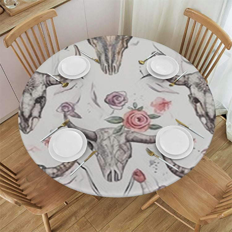 HAOXIT , Pattern Artwork Cow Skulls Rustic Themed Shapes Print ...