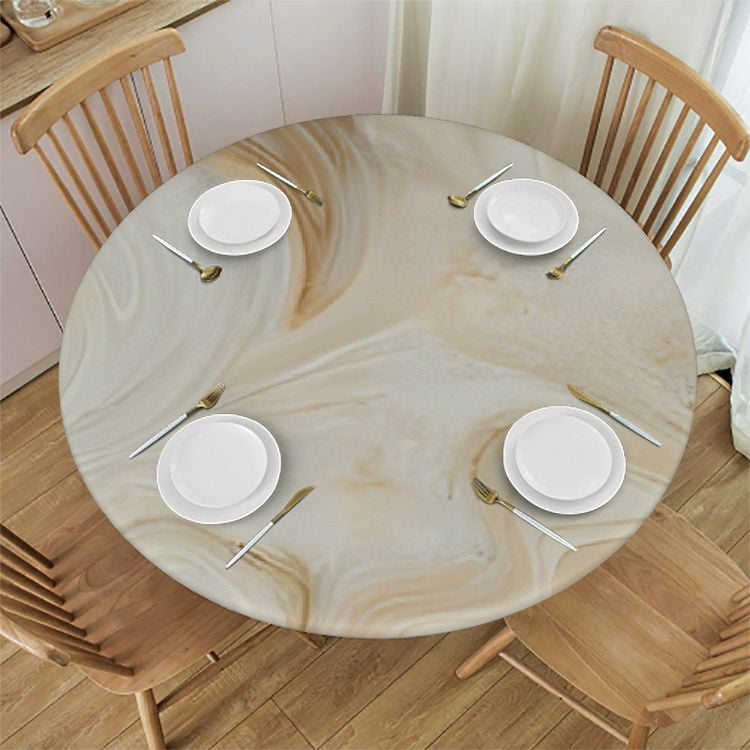 HAOXIT Round Table Top Cover Abstract Marbling Texture Background ...