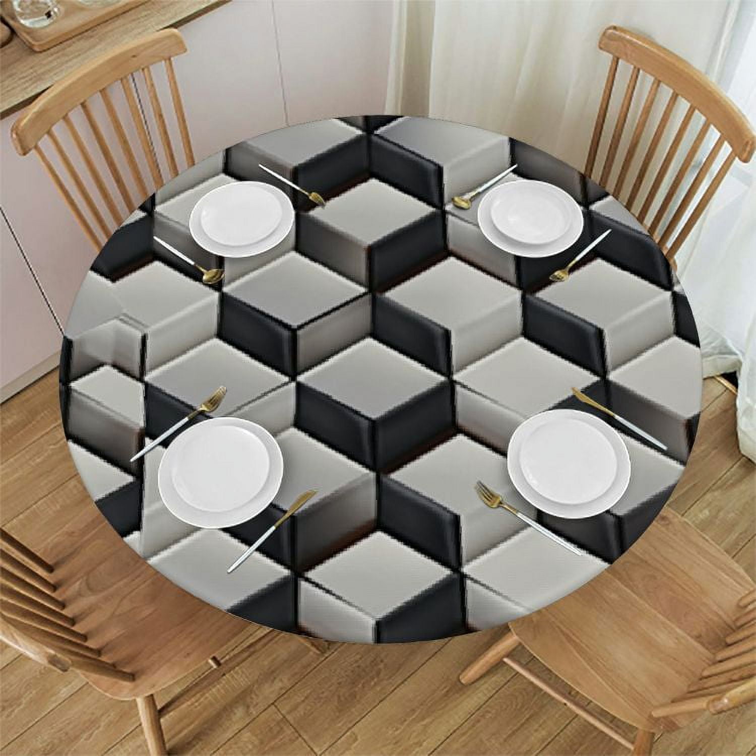 HAOXIT Sports Tablecloth, Soccer Ball Vivid Pattern Themed Geometrical ...