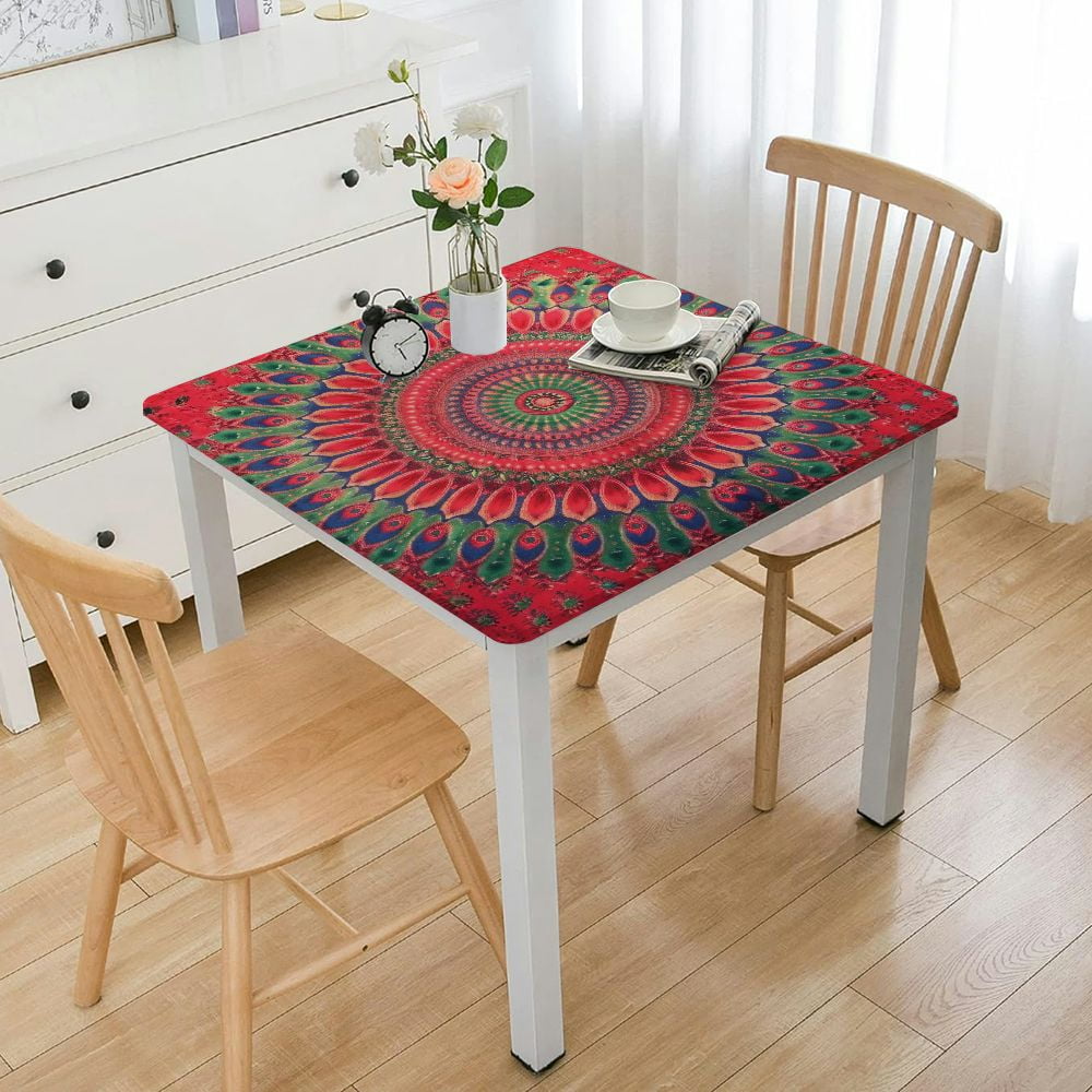 HAOXIT Square Table Cover Red Color Table Cover Decor Wedding 40*40 ...