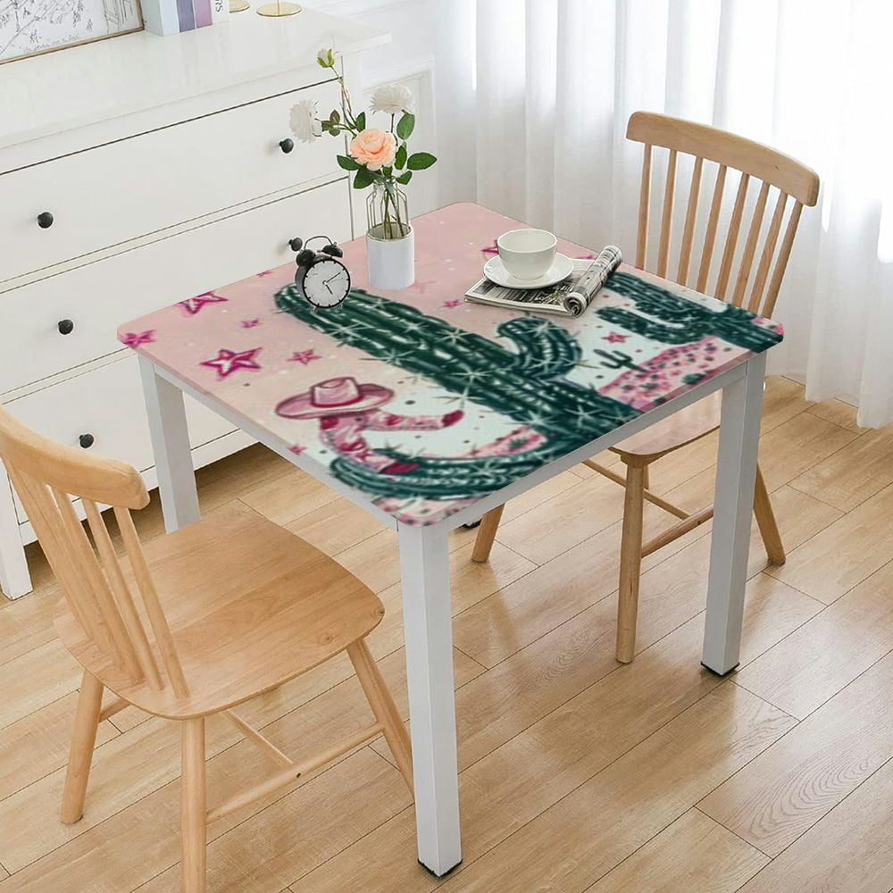 HAOXIT Tablecloths- Party Decorations Hot Pink Square Rectangular Table ...