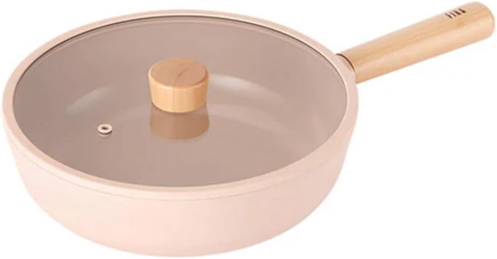 HAOYAN 11-Inch Nonstick Pan with Wood Handle, Healthy Cooking Non Stick ...