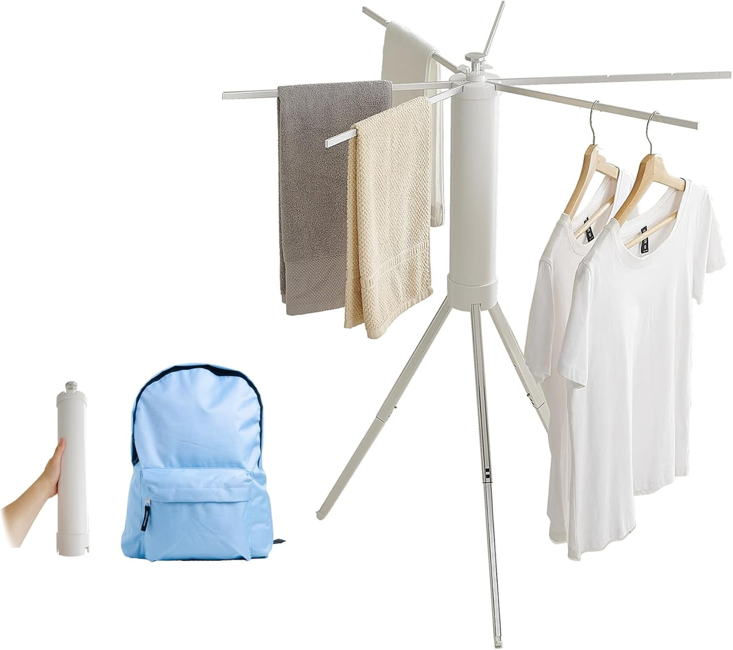 HAOYAN Clothes Drying Rack Portable Foldable - Space Saving ...