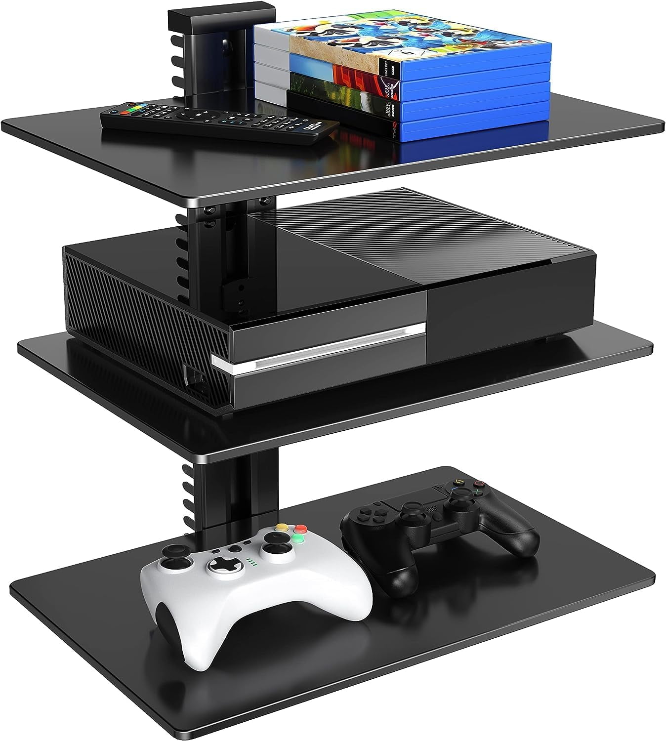 HAOYAN Floating Wall Mounted Shelf AV Mount Shelf - Holds up to 16.5lbs ...