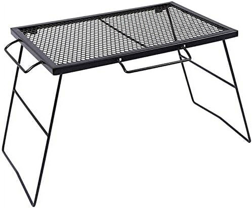 HAOYAN Folding Campfire Grill Heavy Duty Steel Grate, Portable Camp ...