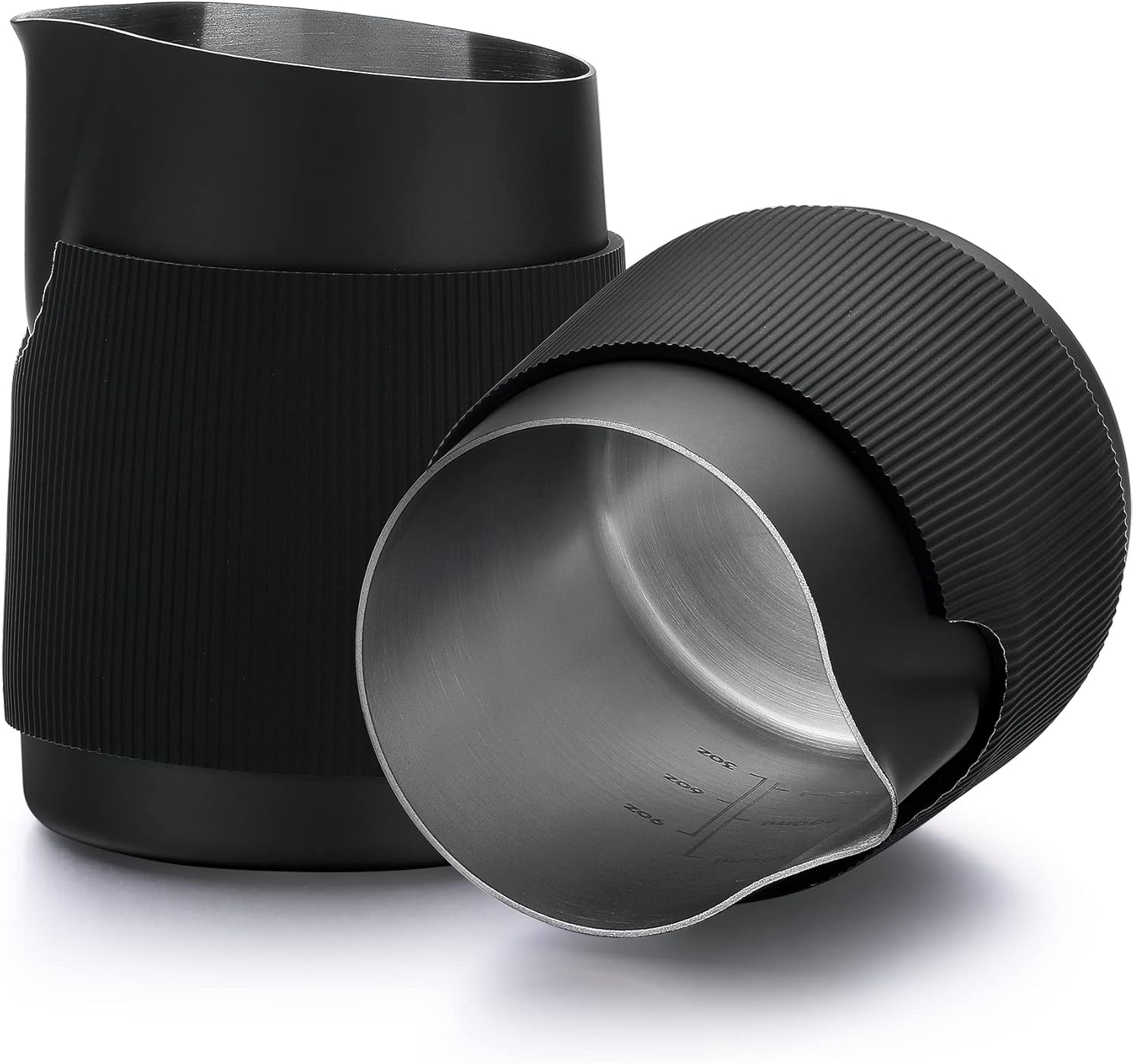 HAOYAN Handleless Milk Pitcher - Espresso Steaming Pitcher with Round ...