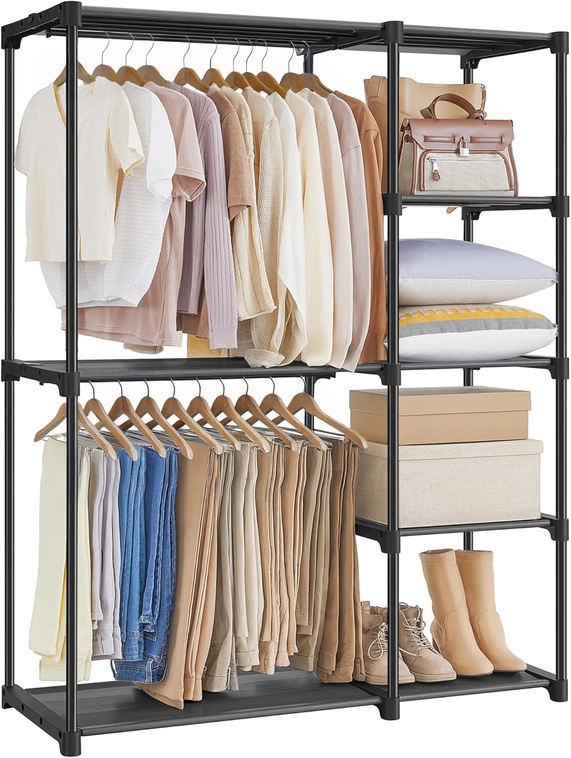 HAOYAN Portable Closet, Freestanding Closet Organizer, Clothes Rack ...
