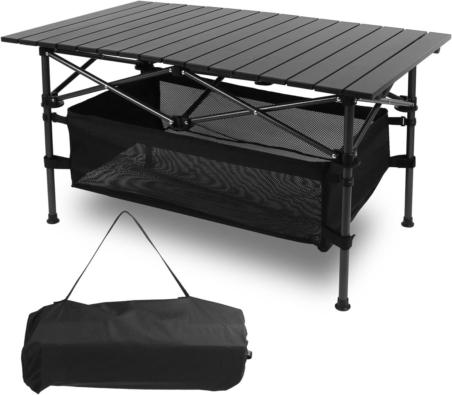 HAOYAN Ultralight Aluminum Foldable Camping Table - Portable Roll-Up ...