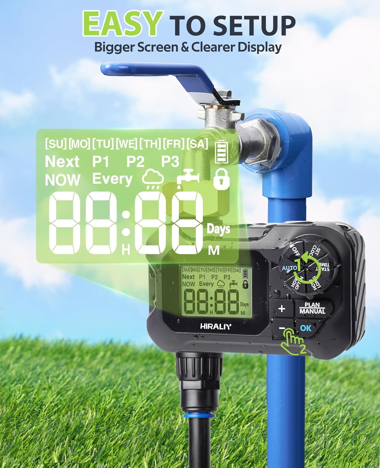 HAOYUAN 100FT Automatic Drip Irrigation Kits with Garden Timer, Garden ...