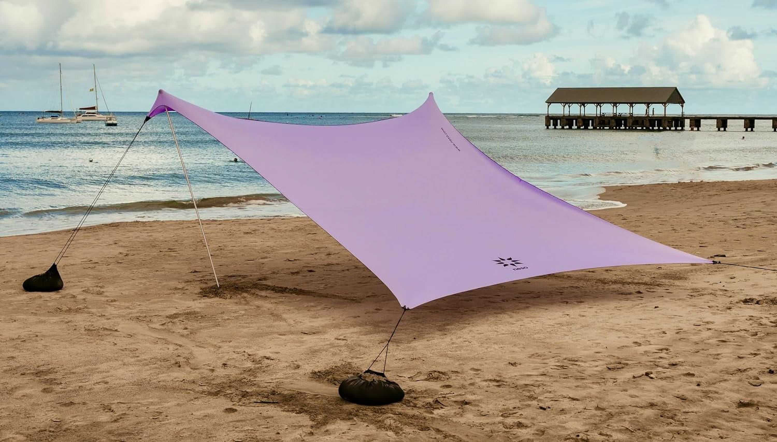 HAOYUAN Tents Grande Beach Tent, 7ft Tall, 9 x 9ft, Reinforced Corners and Cooler Pocket ...