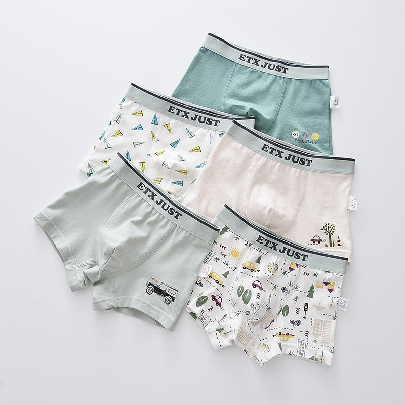 HAOYUNL Kids Boys Underwear Boxer Briefs Cotton Comfort Breathable ...