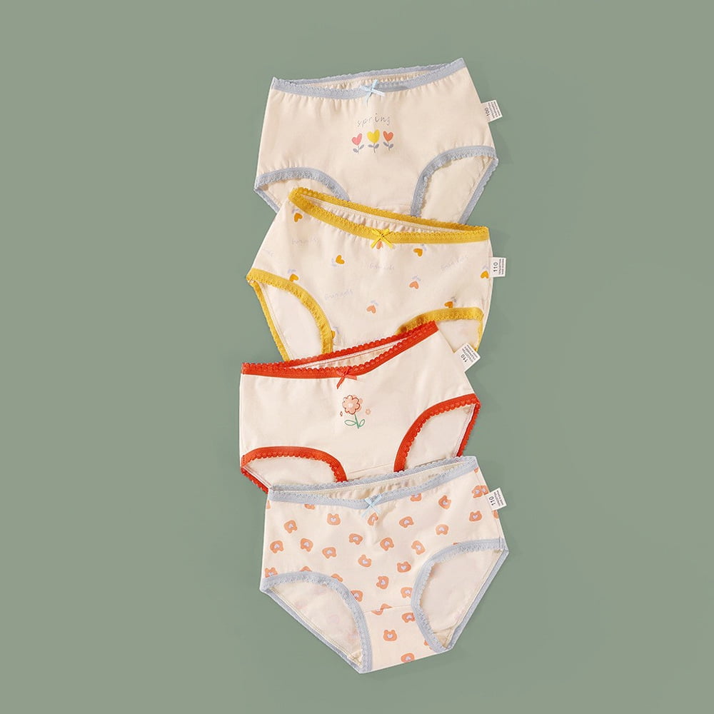 HAOYUNL Kids Girls Underwears Baby Cotton Boxer Briefs Training Girls ...