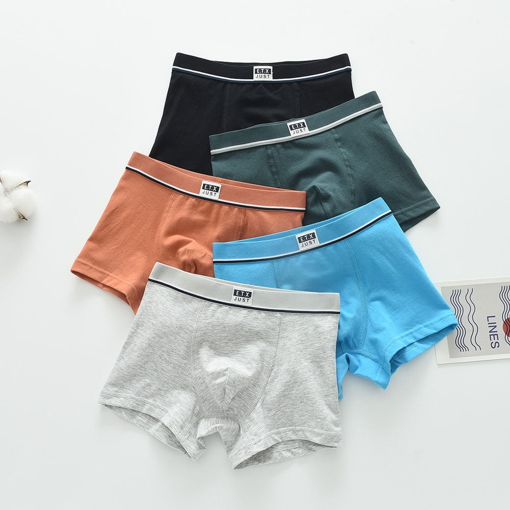 HAOYUNL Kids Teen Boxer Briefs Cotton Underwear for Boys Briefs Little ...