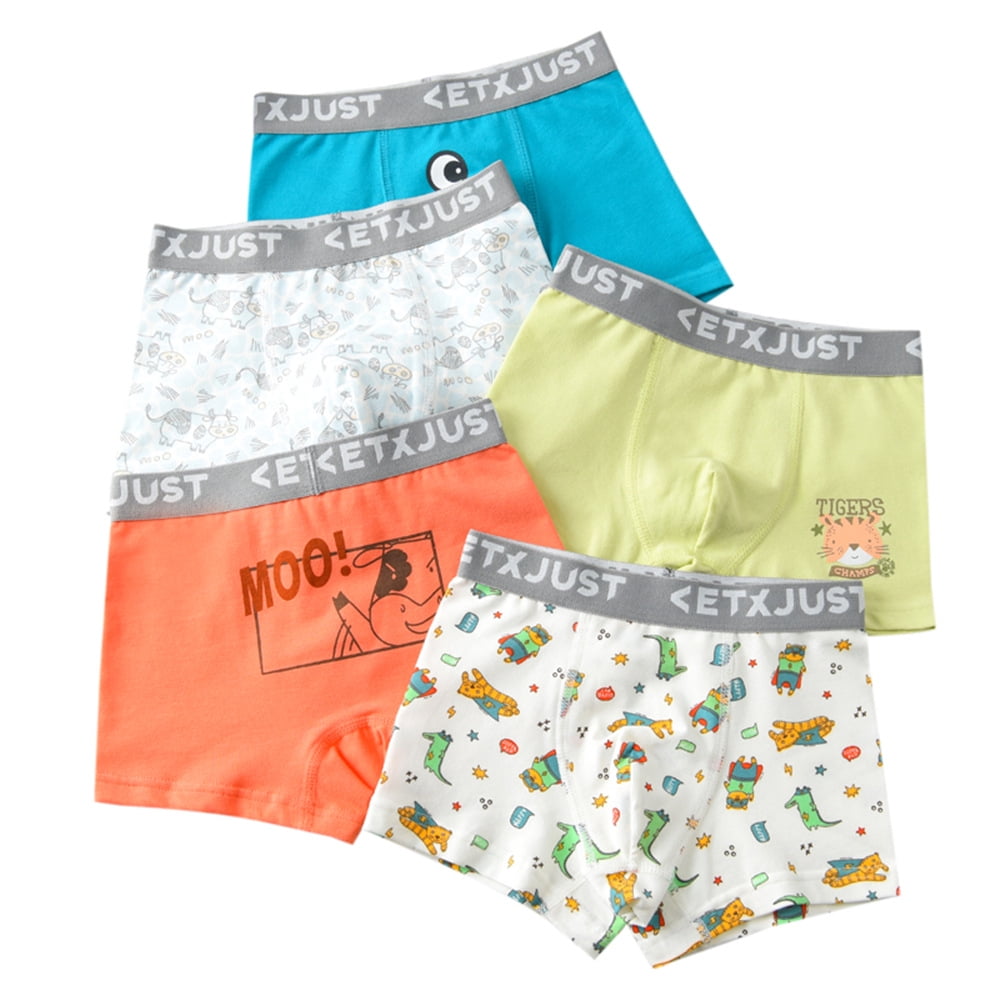 HAOYUNL Kids Boys Underwear Boxer Briefs Cotton Comfort Breathable ...