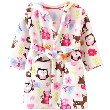 My Little Pony Girls' Little Luxe Plush Robe, White As Clouds, 4 ...