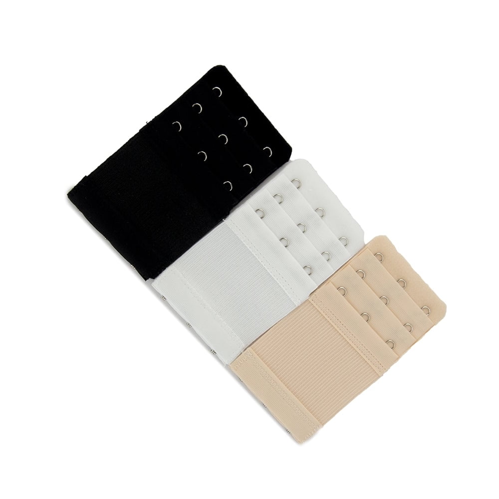 HAOYUNL Women's Bra Extenders Stretch Elastic Bra Extender, 3 Hook, (3 ...