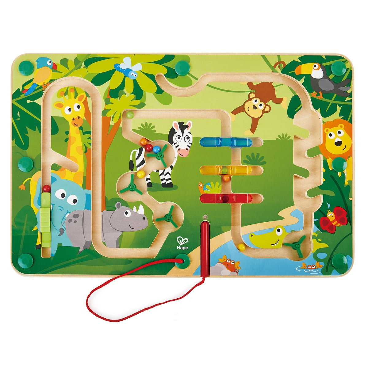 HAPE Wooden Jungle Magnetic Maze With Magnetic Wand - Walmart.com