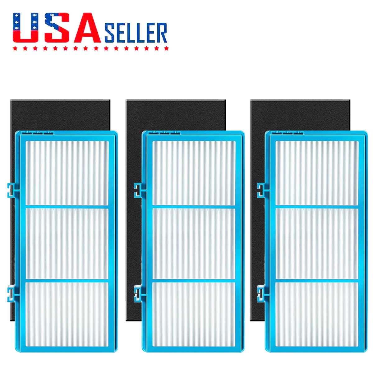 HAPF30AT Filter Replacement Compatible With Holmes AER1 Type Total Air Filter 3 True HEPA 3 Carbon Pre Filters