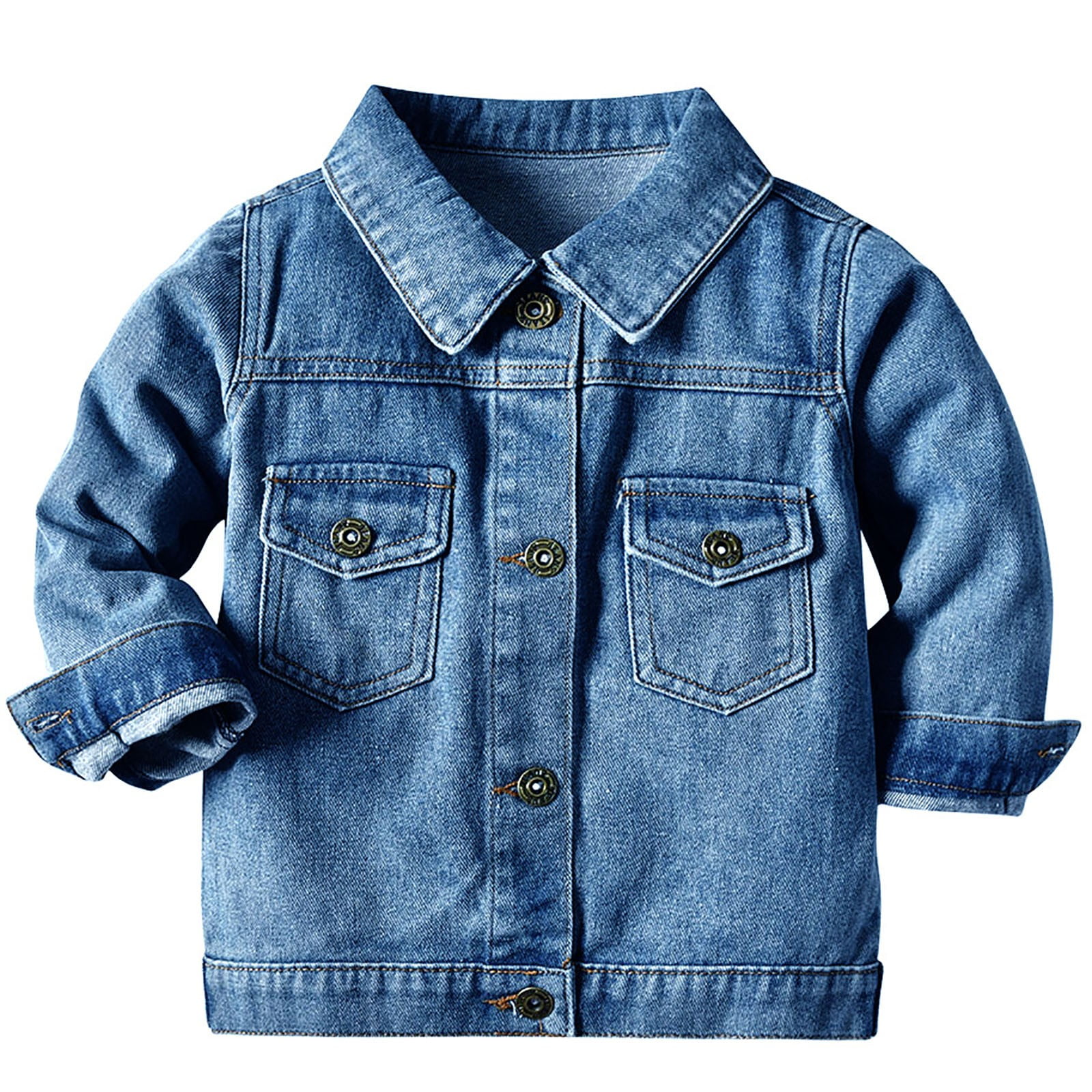 HAPIMO Boys Girls Denim Shirt Kids Toddler Button Down Jeans Jacket Top ...