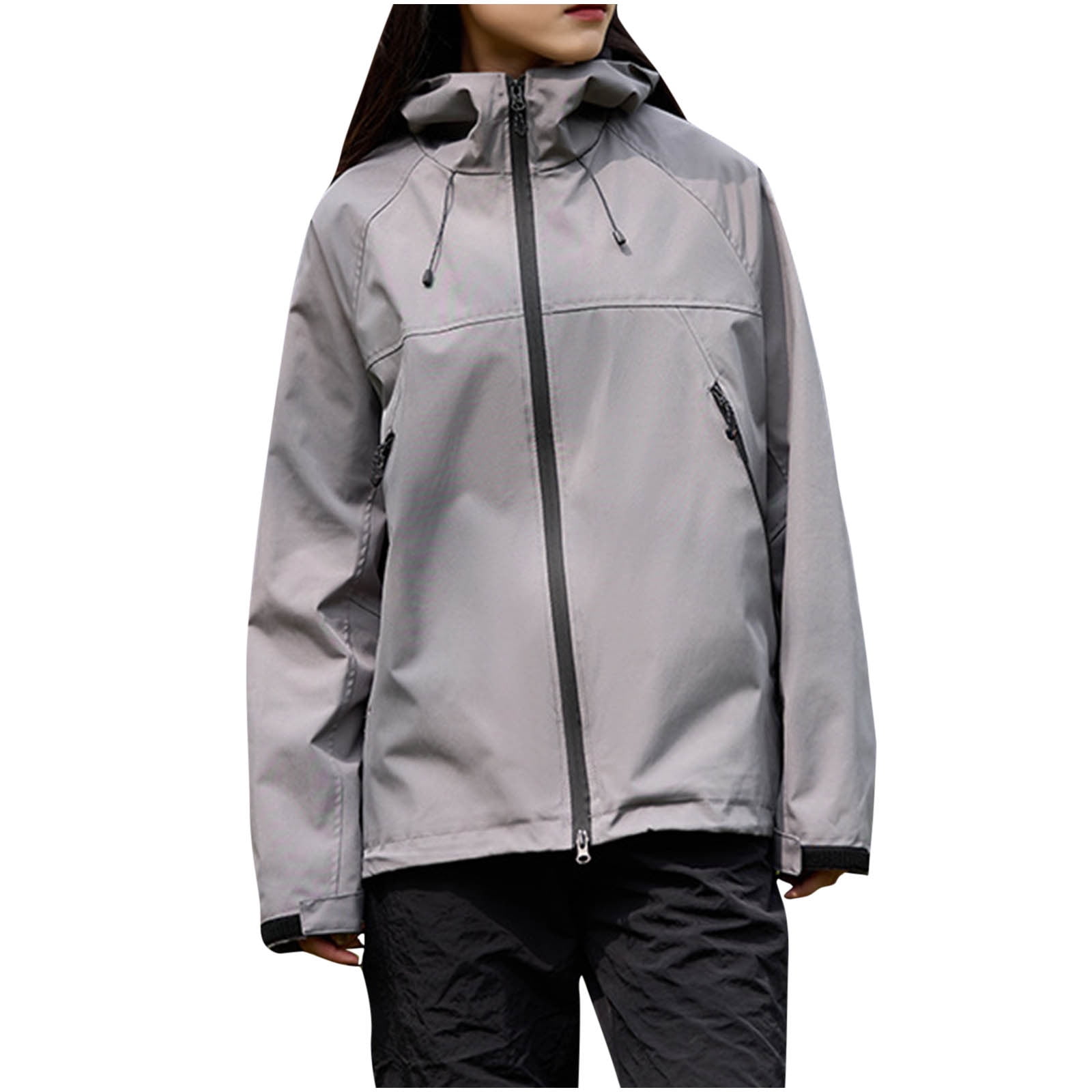 HAPIMO Clearance Rain Jacket for Women Loose Fit Lightweight Rain Coat ...