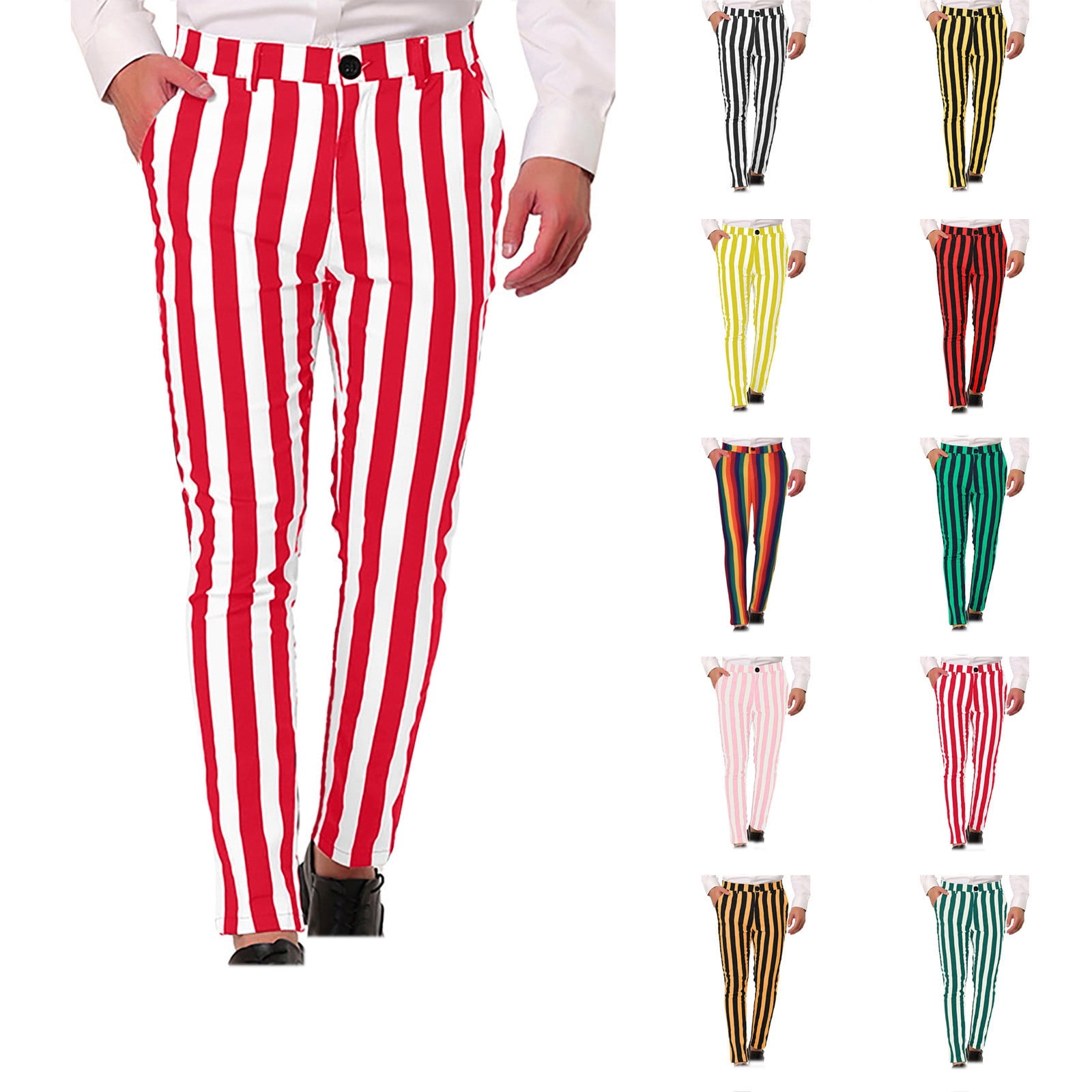 HAPIMO Men's Business Suit Pants Straight Leg Slacks Holiday Casual ...