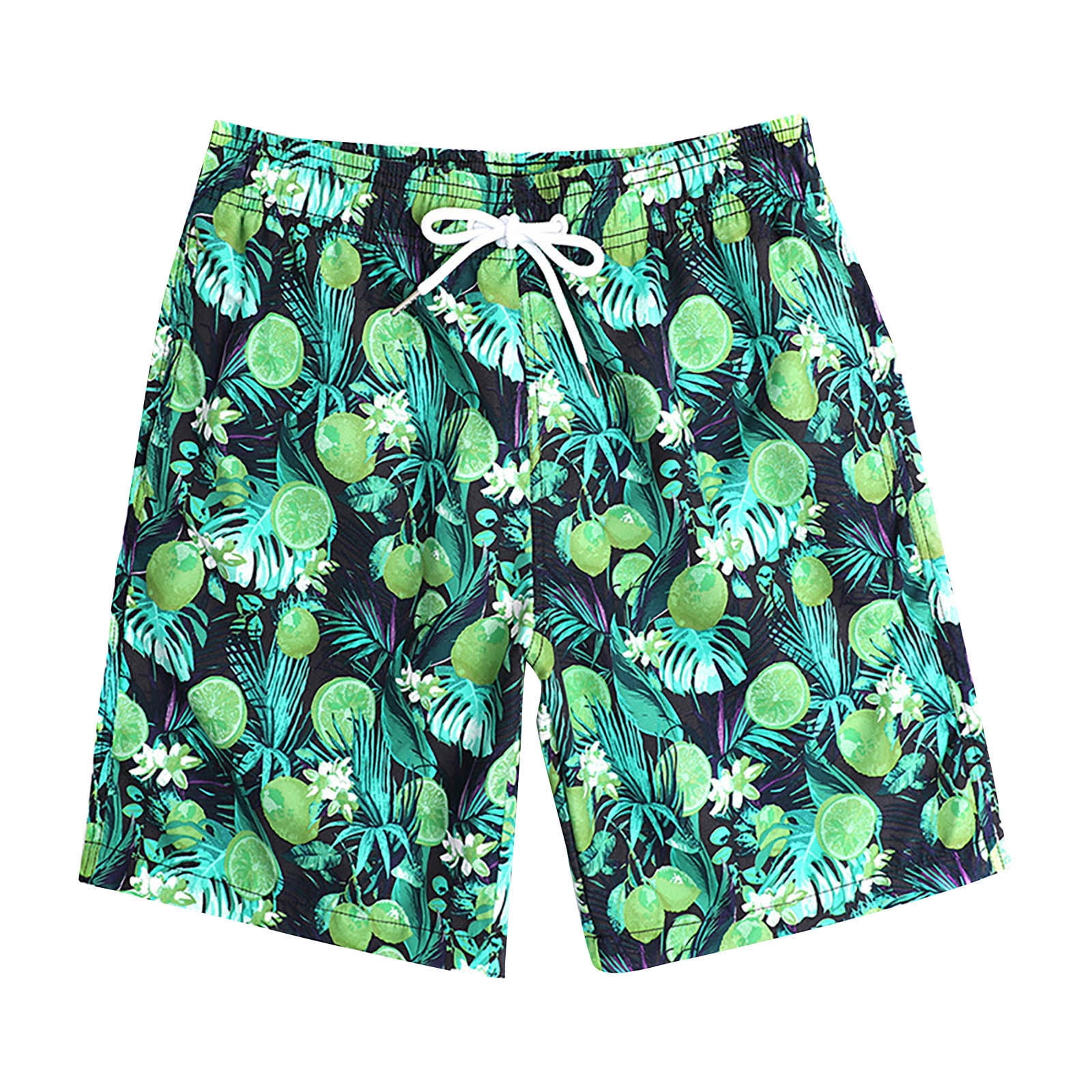 Hapimo Mens Trends Swim Trunks Breathable Seaside Elastic Drawstring