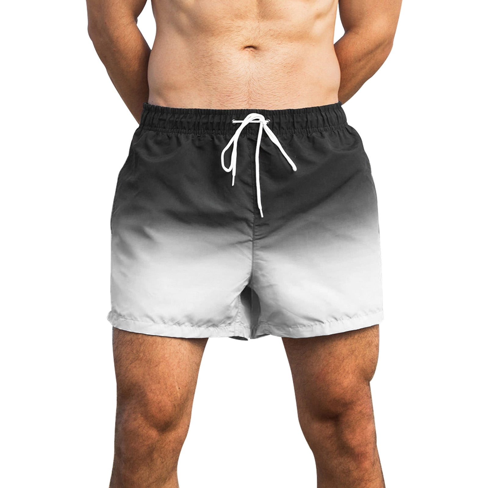 HAPIMO Mens Trends Swim Trunks Elastic Waist Lace-up Bathing Suits ...