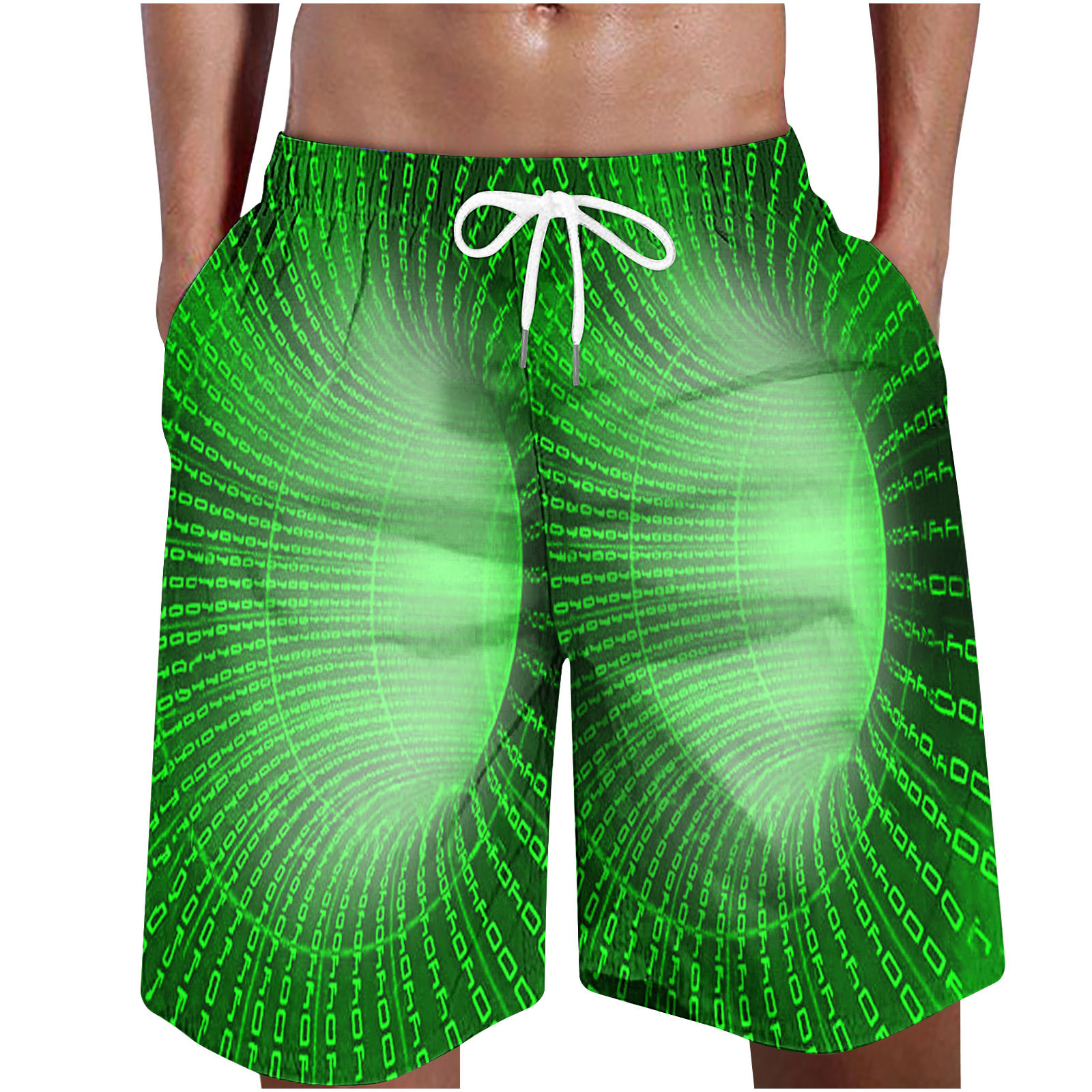 HAPIMO Mens Trends Swim Trunks Elasticated Lace-up Surf Bathing Suits ...