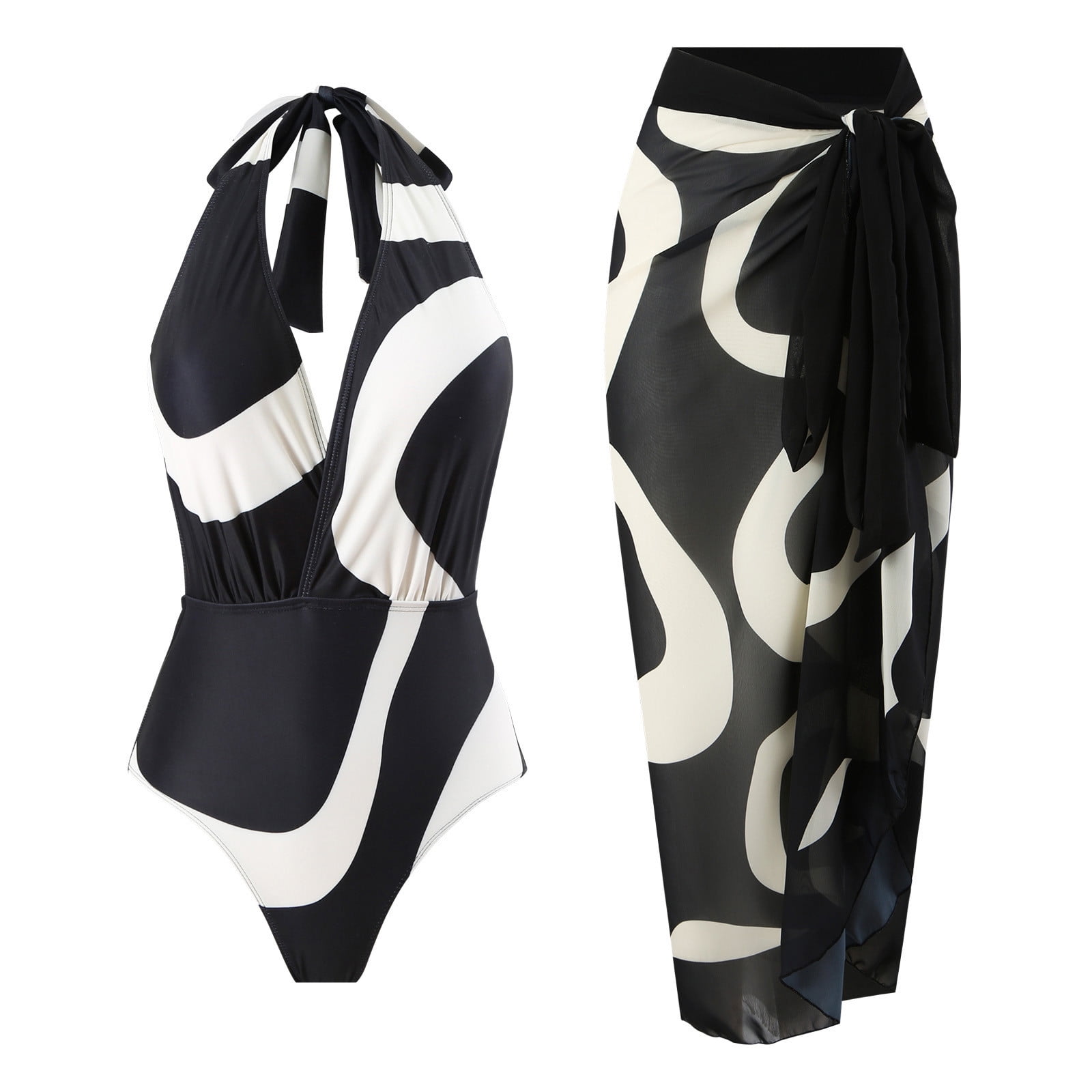 HAPIMO One Piece Monokini Sets Swimsuit Bathing Suit Vintage Floral ...