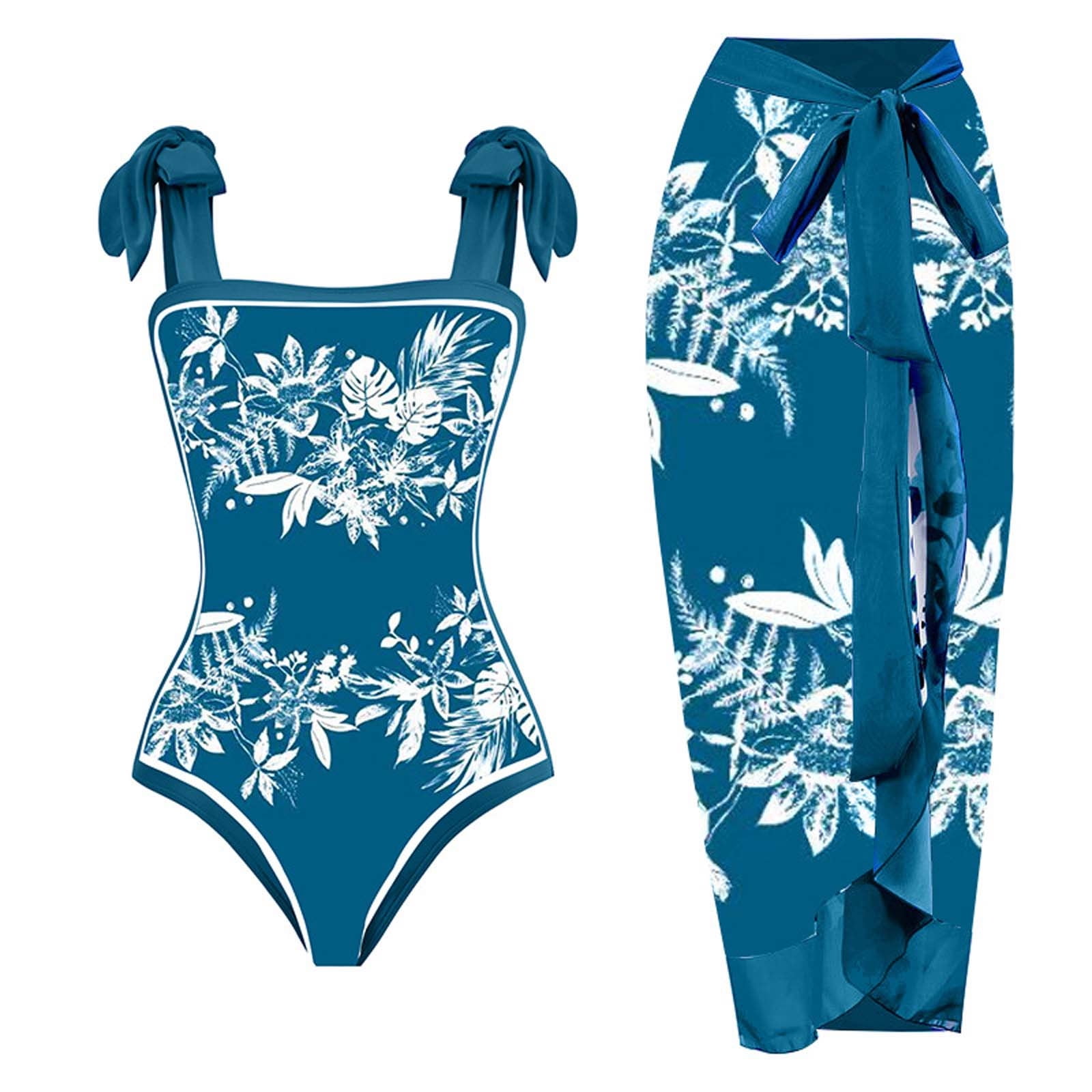 HAPIMO One Piece Monokini Sets Swimsuit Sleeveless Bathing Suit Vintage ...