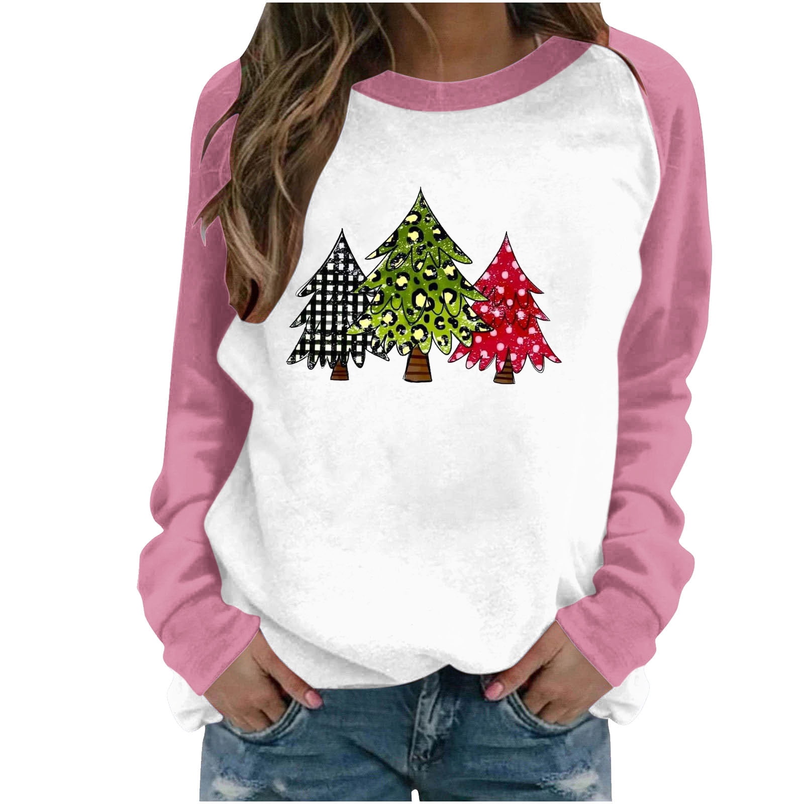 HAPIMO Rollbacks Fashion Christmas Gift Shirts for Women Crewneck ...