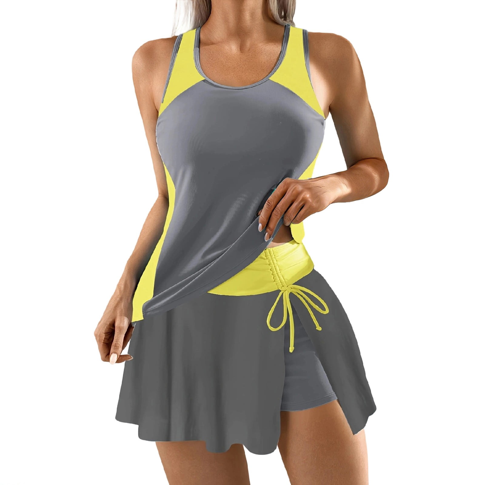 HAPIMO Tankini Swimsuit Women 2026 Summer Loose Sleeveless Tank Top ...