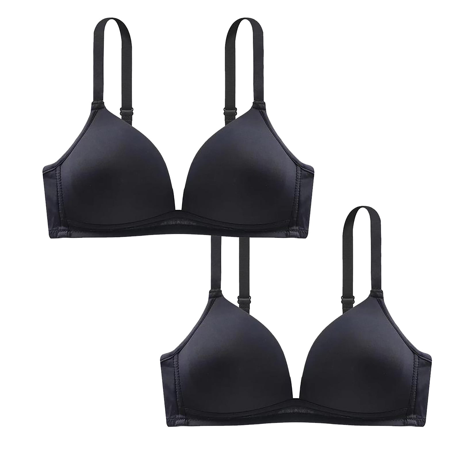 HAPIMO Women's 2 Pack Everyday Bra Lifting Bra Comfy Underwear Push Up ...