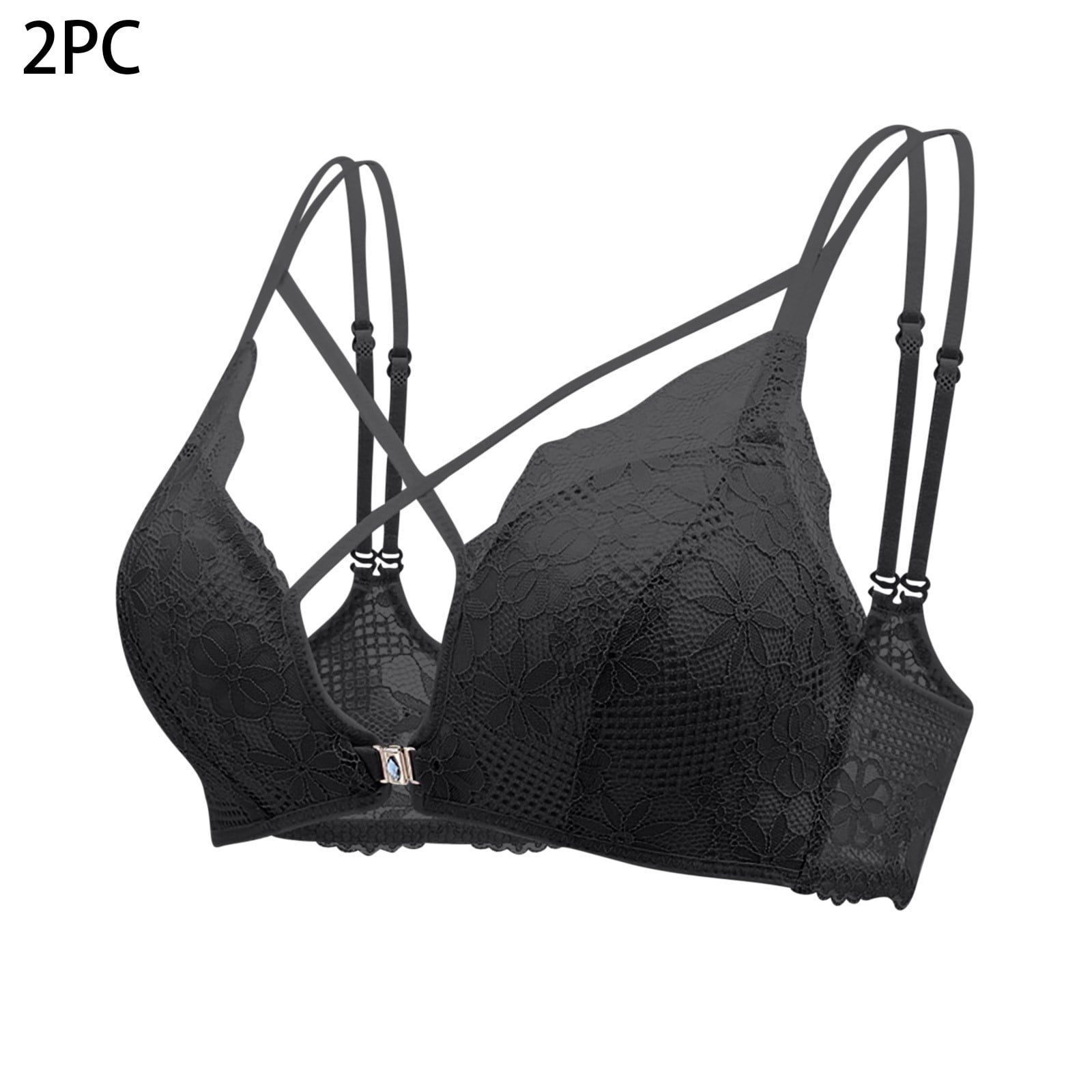 HAPIMO Women's 2Pc Thin Everyday Bra Lace Lifting Bra Comfy Underwear ...