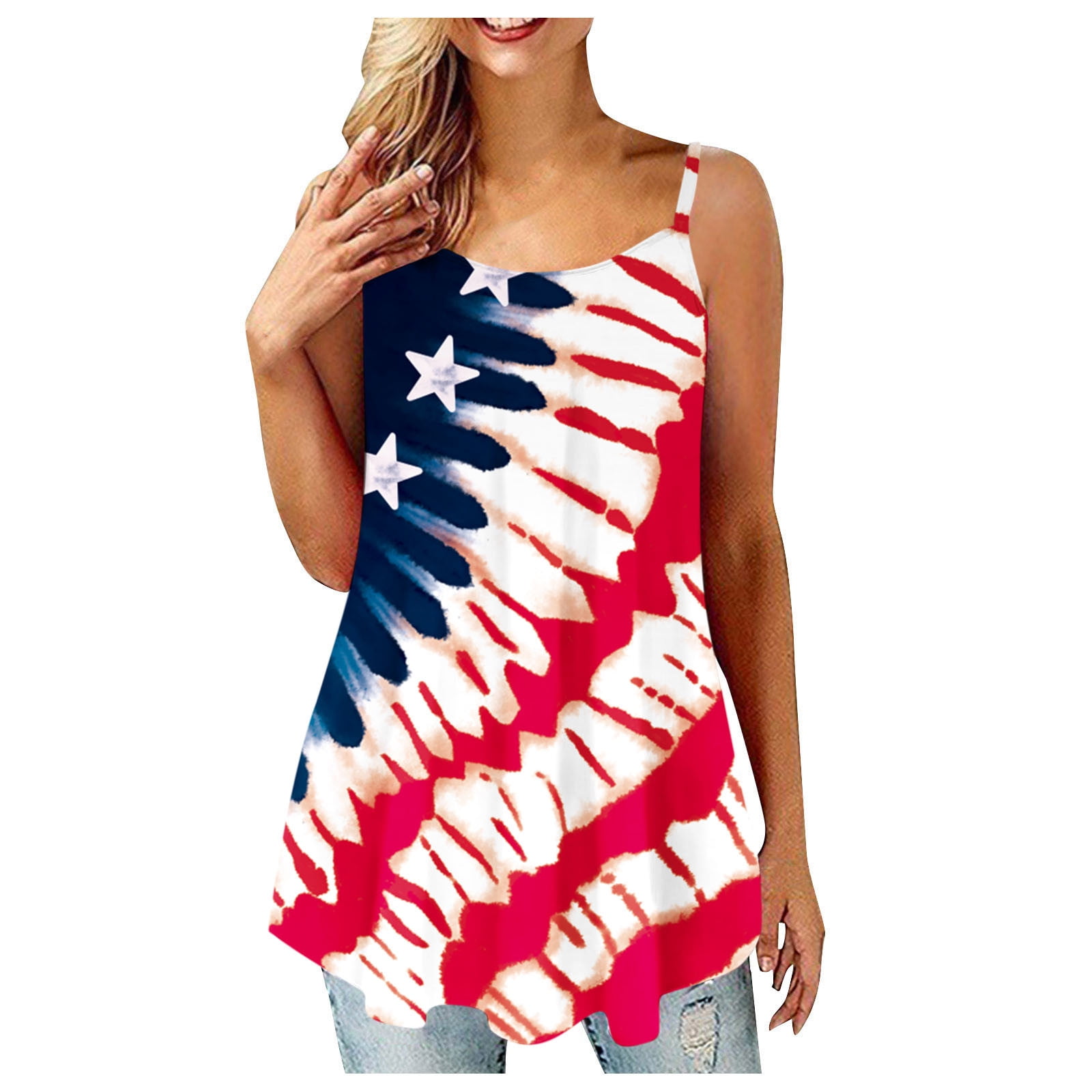 HAPIMO Women's Camisole Flowy Tank Tops Tunic Spaghetti Strap Casual Tops Summer Beach Tees ...