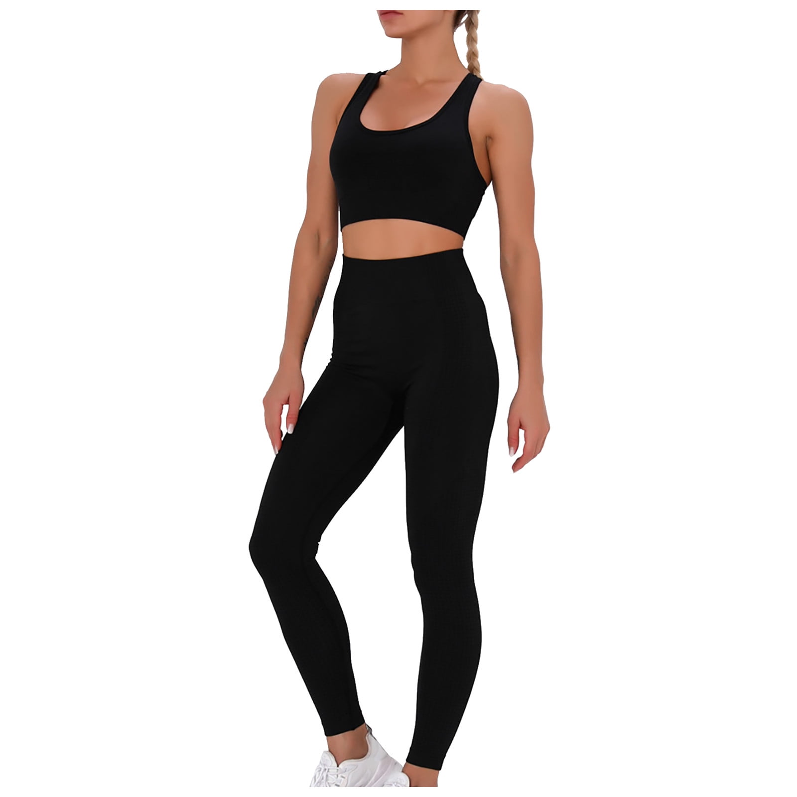 HAPIMO Women's Seamless Sportswear Workout Set Gym Sport Bra Tracksuit ...