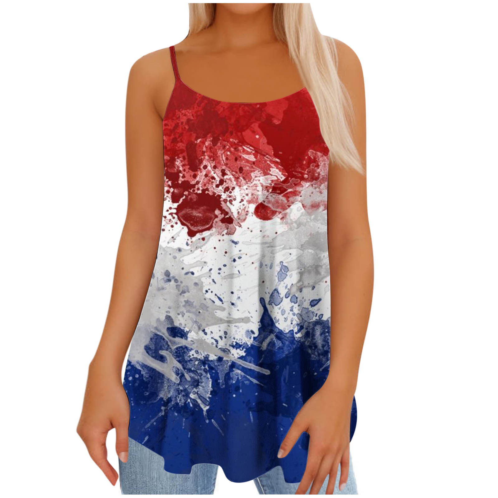 HAPIMO Women's Summer Tank Tops Casual Swing Tunic Camis Sleeveless Shirts for Girls ...