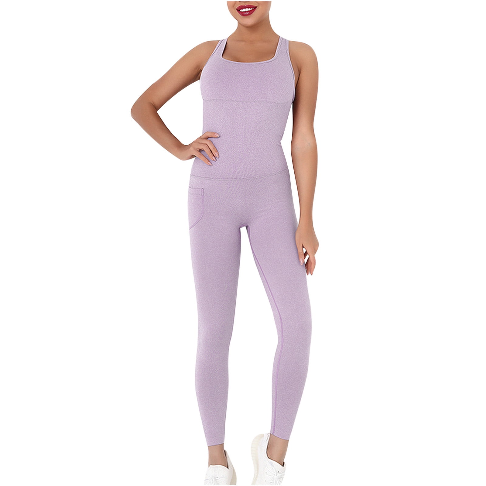 HAPIMO Women's Yoga Sets Sports ness High Waist Hip-Lifting Trousers ...