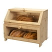 Totally Bamboo Rustic Kitchen Counter Double Layer Bread Box with ...