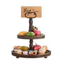 Better Homes & Gardens Rectangle Two-Tier Wood Serving Tray, 14.29" L x ...