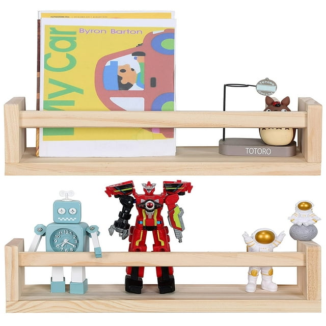 HAPOO Floating Shelves Wall Mounted Shelves, Solid Wood Shelves ...