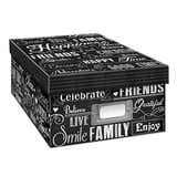 Pioneer Archival STORAGE Photo Box, 4x6, Black and White design ...