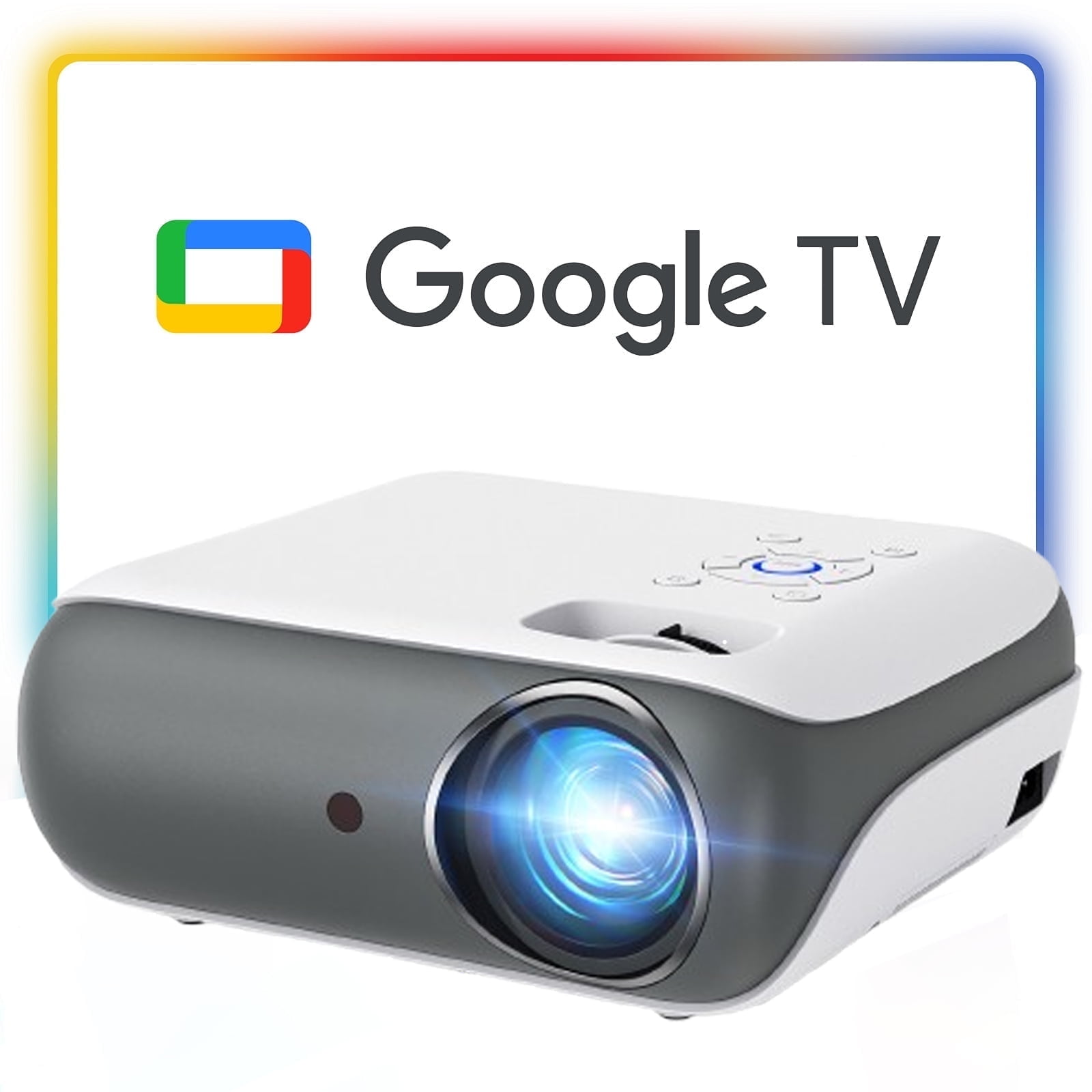 HAPPRUN 4K Projector, Google TV Projector with WiFi and Bluetooth, Netflix Officially Licensed ...