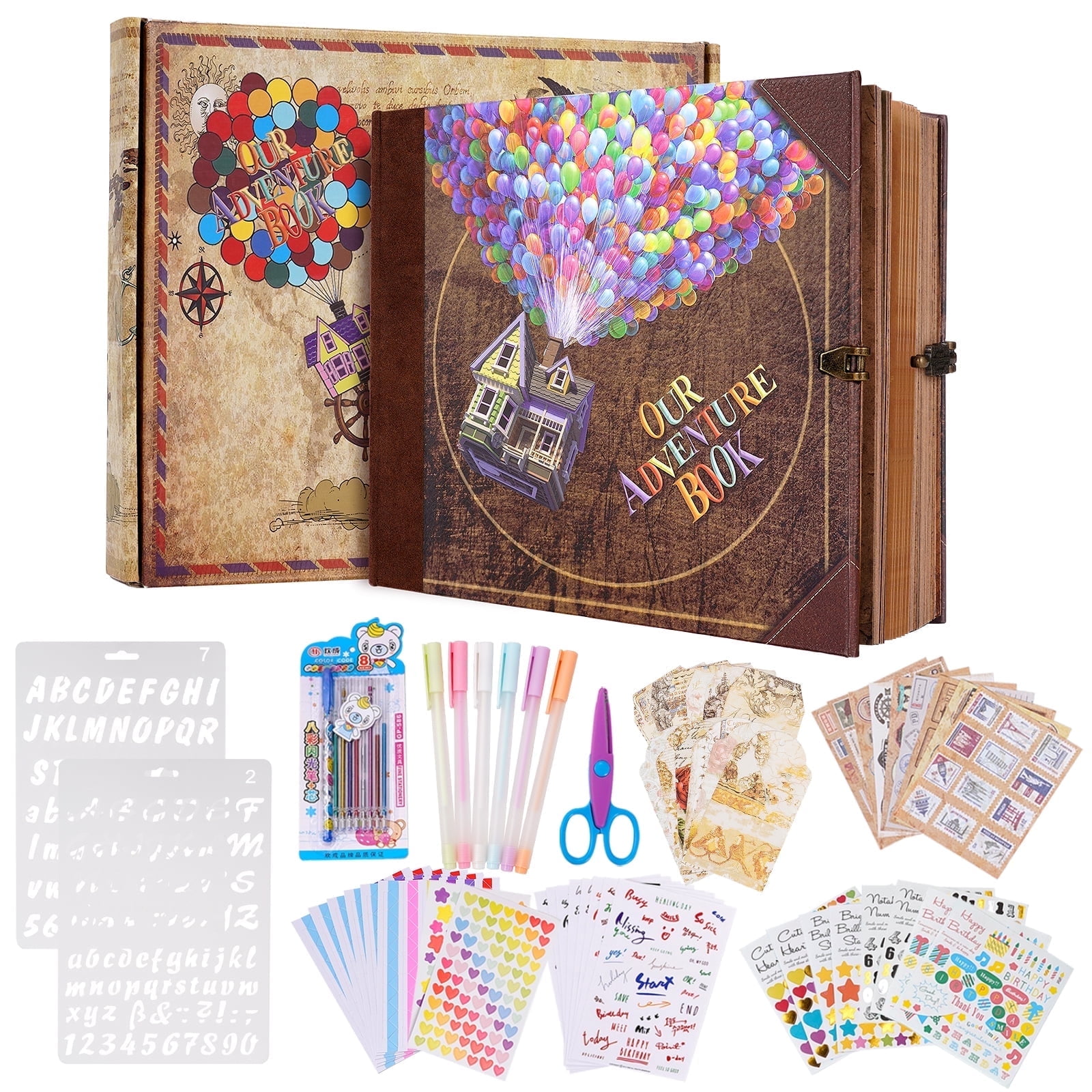 HAPPY 146 Pages Our Adventure Book Scrapbook Photo Album with ...