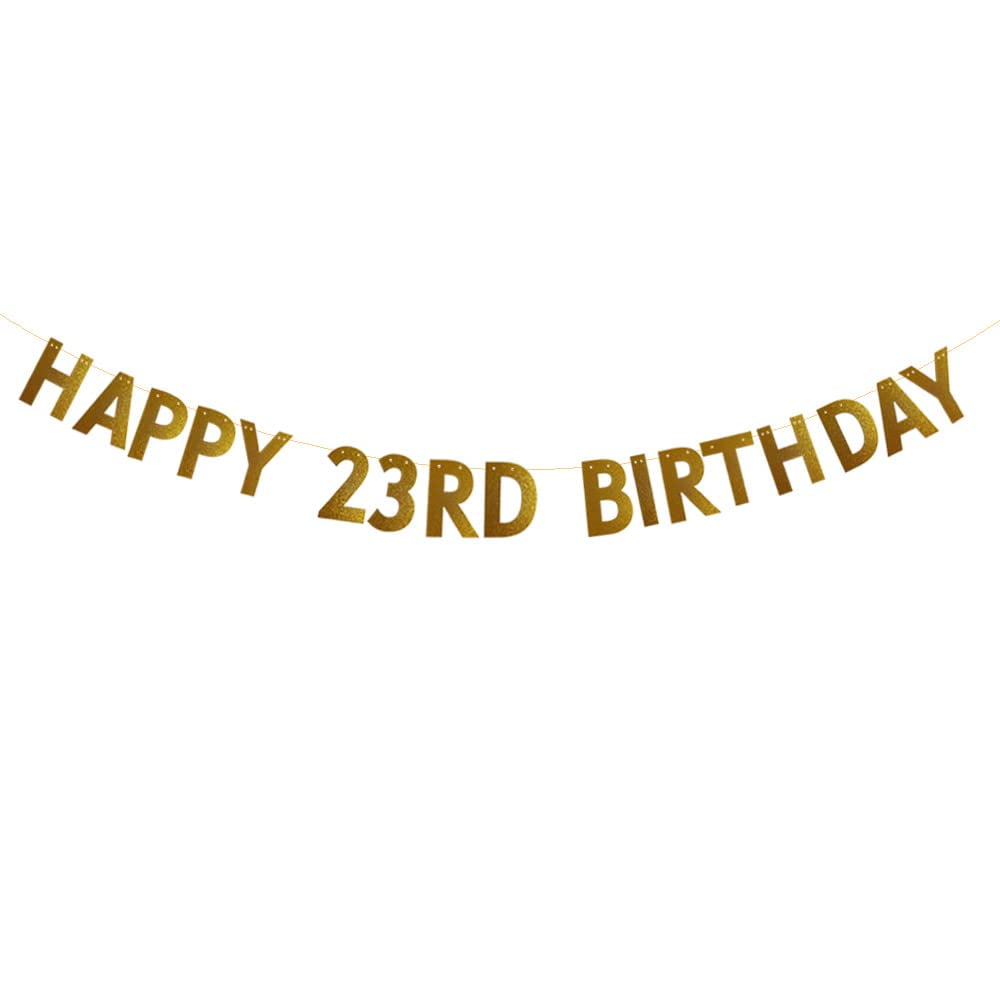 HAPPY 23RD BIRTHDAY Banner，Pre-strung，No CM31 Assembly Required，23RD ...