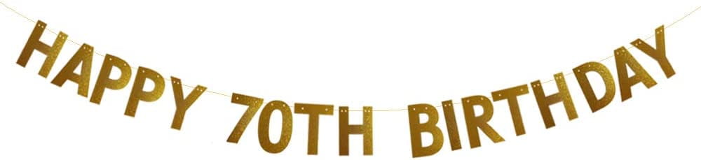 HAPPY 70TH BIRTHDAY Banner for 70th Birthday Party Decorations No ...