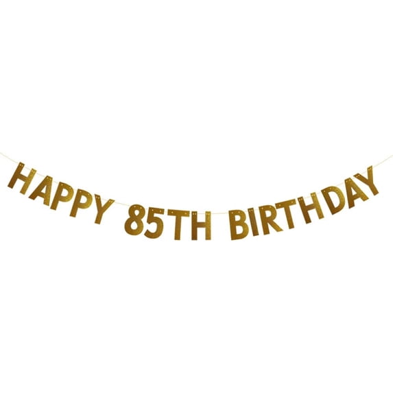 HAPPY 85TH BIRTHDAY Banner，No Assembly Required，85th Birthday Party ...