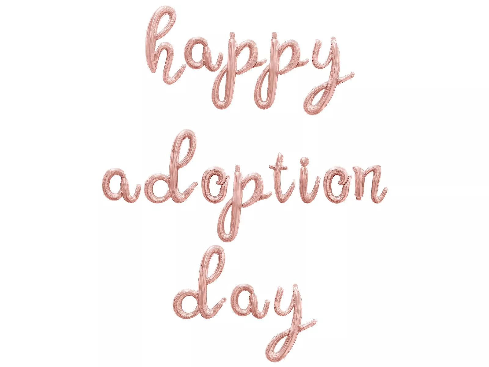 HAPPY ADOPTION DAY Cursive Letter Balloon Banner - Adoption Day Party ...